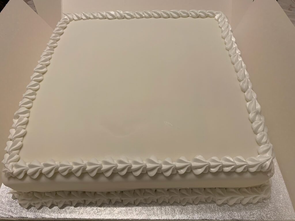Plain Icing Square Cake - My Cakes and Cakes
